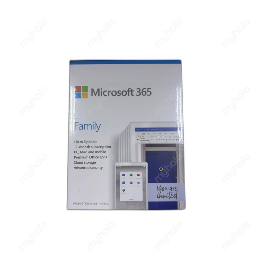 Microsoft Office 365 Family 1 Year - Physical box | myhalo